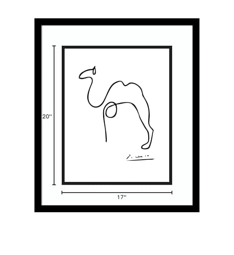 Amanti Art Framed Wall Art Print 20x17 The Camel by Pablo Picasso, Animals Wall Art, Museum Masters Classics Decor, Small Poster Painting Artwork for Living Room, Bedroom, Bathroom, Kitchen, Office