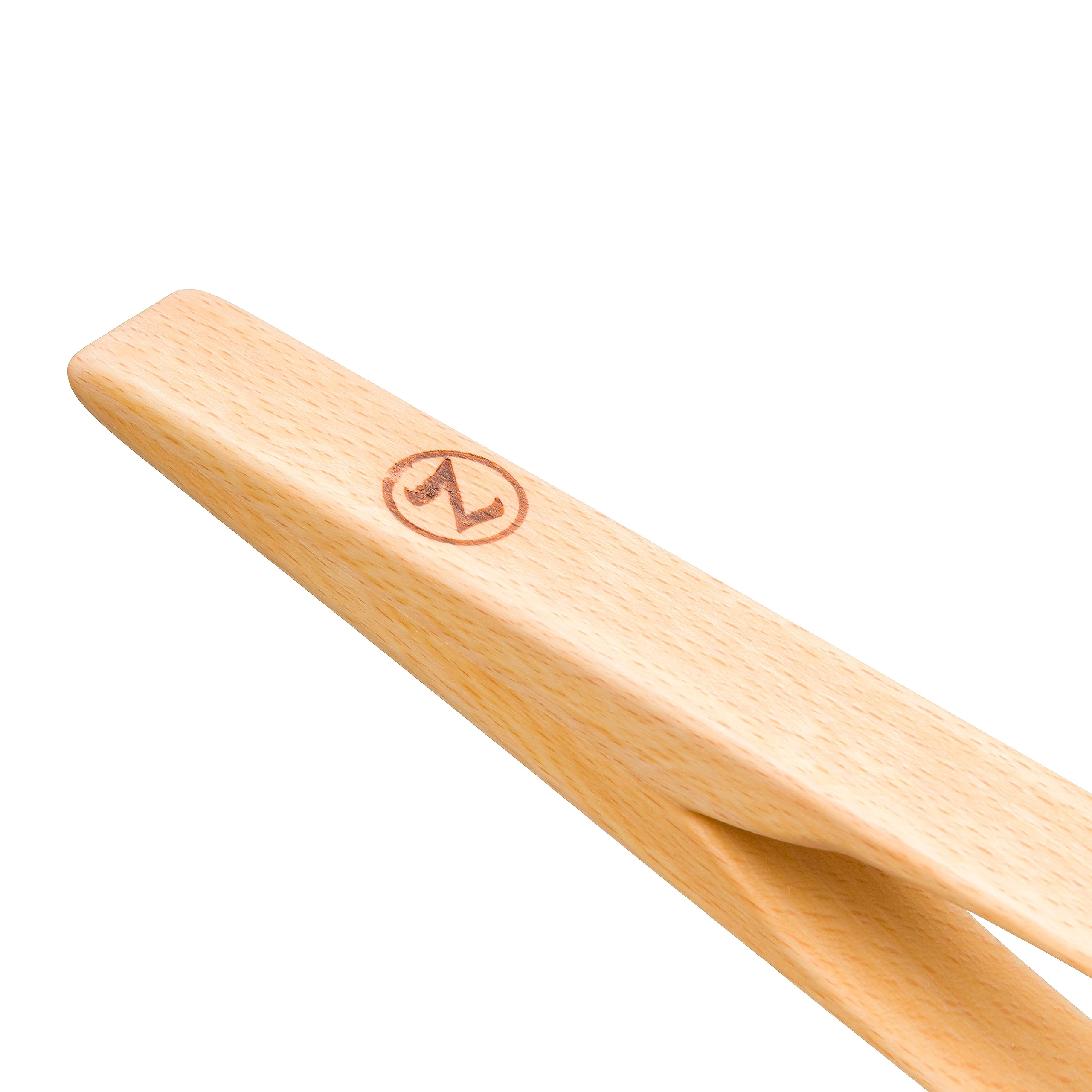 Redecker Oiled Beechwood Grill Tongs, 100% Handmade BBQ Tongs with Ergonomic Grip, Heat-safe, 18-inches, Made in Germany