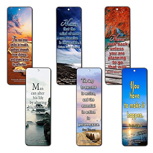 Creanoso Inspirational and Motivational Sayings Book Reading Bookmarks (30-Pack) β Essential Inspiring Reading Collection Pack for Men, Women, Adults, Book Lovers, Bookworms