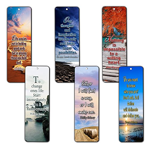 Creanoso Inspirational and Motivational Sayings Book Reading Bookmarks (30-Pack) β Essential Inspiring Reading Collection Pack for Men, Women, Adults, Book Lovers, Bookworms