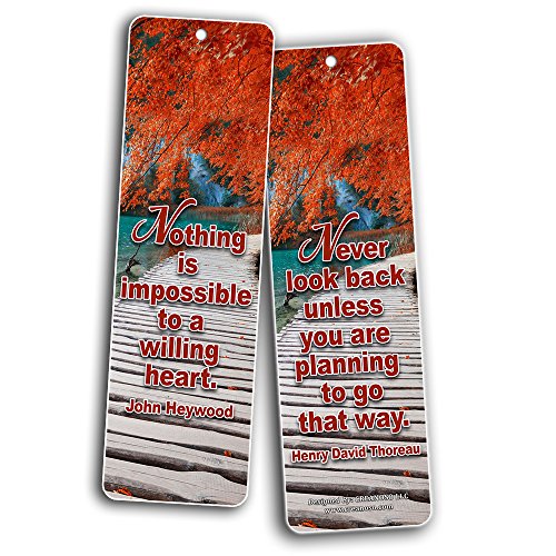 Creanoso Inspirational and Motivational Sayings Book Reading Bookmarks (30-Pack) β Essential Inspiring Reading Collection Pack for Men, Women, Adults, Book Lovers, Bookworms