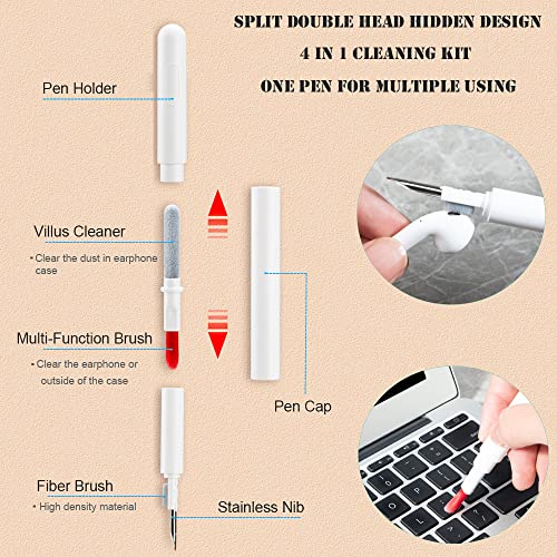 Cleaner Kit for Airpods Cleaning kit for Airpod Phone Cleaner Pen with Brush for Bluetooth Earbuds Keyboard Cellphones Wireless Earphones Laptop Camera 08E