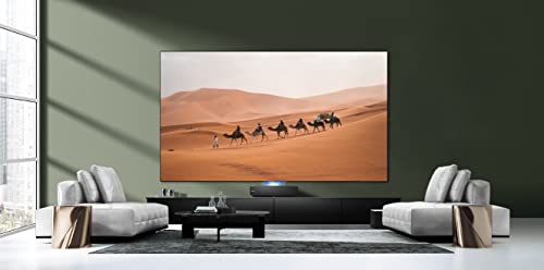 Hisense 100L5G-DLT100B 4K UHD Ultra-Short Throw Laser TV 100" High Gain ALR Screen, 2700 lumens, Compatible with Dolby Atmos, Google Assistant and Chromecast Built-in, Compatible with Alexa