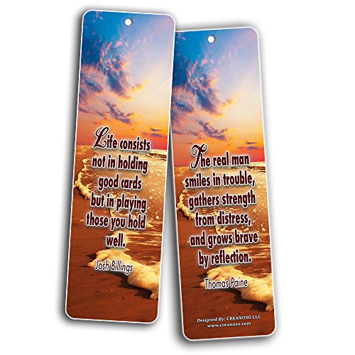 Creanoso Inspirational and Motivational Sayings Book Reading Bookmarks (30-Pack) β Essential Inspiring Reading Collection Pack for Men, Women, Adults, Book Lovers, Bookworms