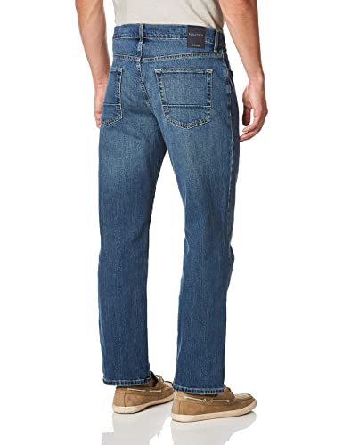 Nautica mens 5 Pocket Relaxed Fit Stretch Jeans, Gulf Stream Wash, 36W x 34L US