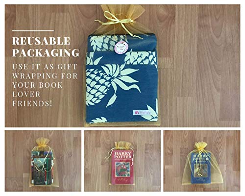 Gingko Book Sleeve - Book Cover for Hardcover and Paperback - Book Lover Gift - Notebooks and Pens Not Included