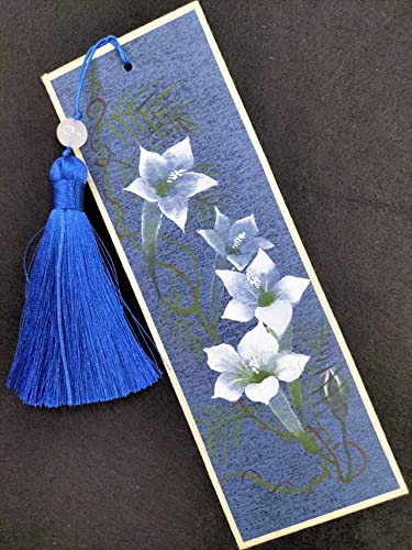 SQ058 Hmayart Chinese Traditional Style DIY Xuan Paper Shikishi Blank Bookmarks with Colorful Tassels for Sumi-e and Ink Artworks 10 Sheets
