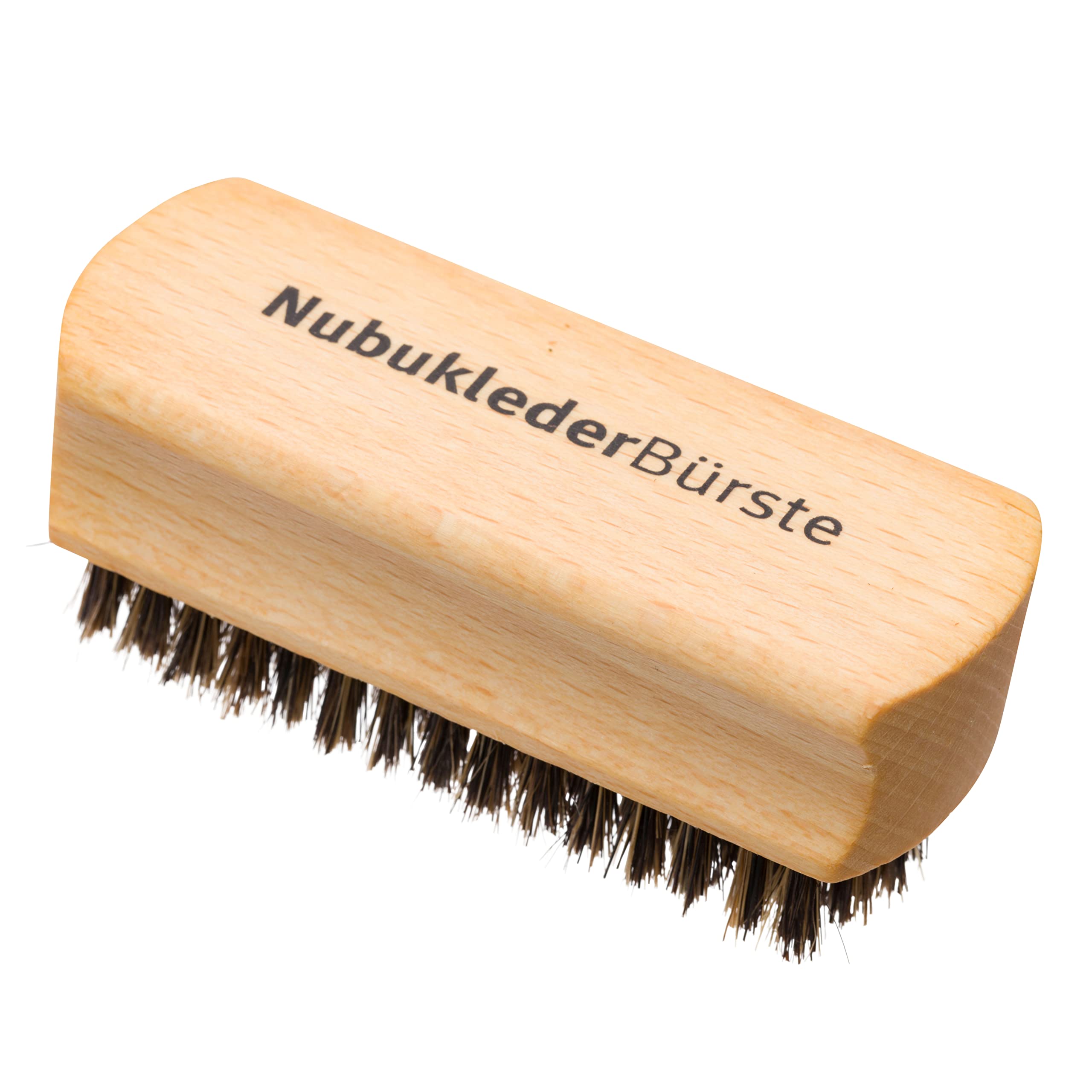 Redecker Wild Boar Bristle Nubuck Leather Shoe Brush, Oiled Beechwood Handle, 3-3/4-Inches Long, Made in Germany