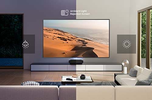Hisense 100L5G-DLT100B 4K UHD Ultra-Short Throw Laser TV 100" High Gain ALR Screen, 2700 lumens, Compatible with Dolby Atmos, Google Assistant and Chromecast Built-in, Compatible with Alexa