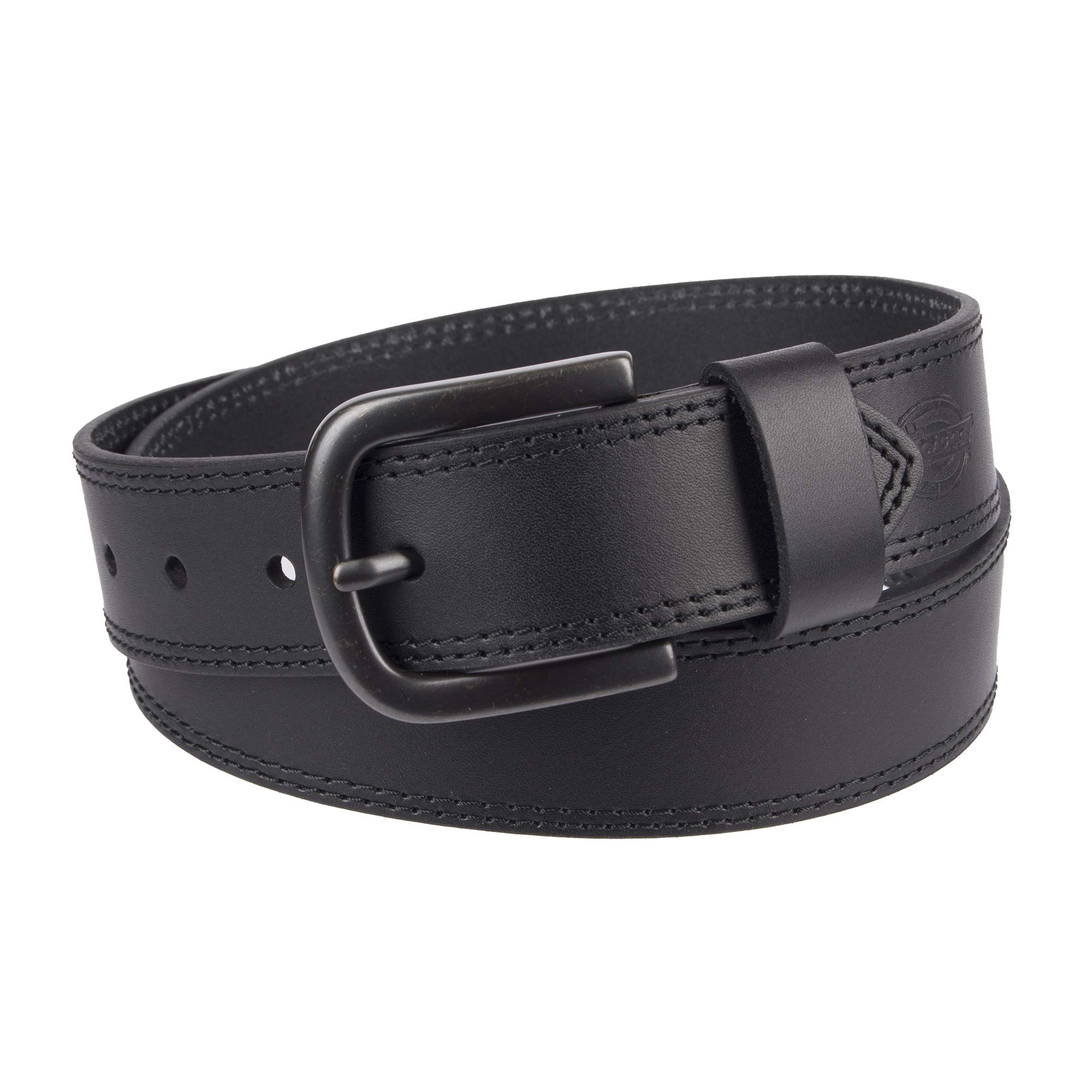 Dickies Men's 100% Leather Jeans Belt with Reinforced Double-Stitched Edge and Prong Buckle