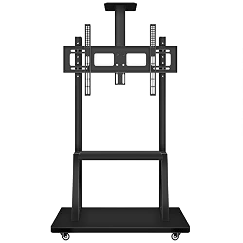 Mobile TV Cart ,JYXOIHUB, Rooling TV Stand with Wheels for 32 to 70 Inch LCD LED OLED Plasma Flat Panel Screens up to 100lbs AVA1500-60-1P (Black)