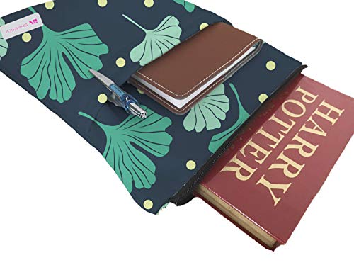 Gingko Book Sleeve - Book Cover for Hardcover and Paperback - Book Lover Gift - Notebooks and Pens Not Included