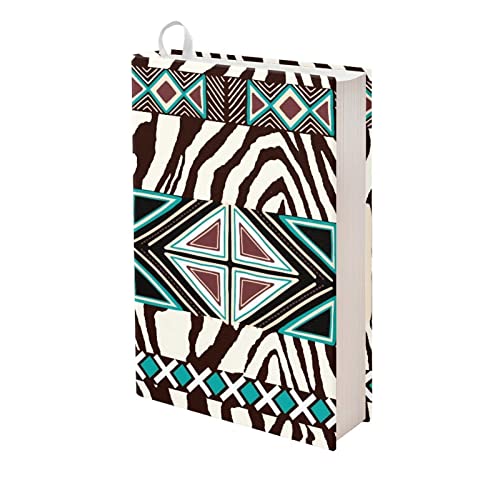 Tongluoye Aztec Geometry Brown Spirals Book Protector Pouch for Girls Boys Classic Book Dust Jacket Covers with Anti-scratch Design Durable Stretchable Book Box Suitable for Most Books Nice Gifts