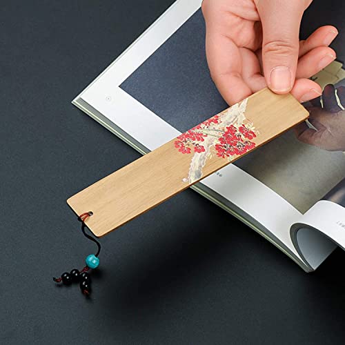 RIOMAN Bookmarks Metal Bookmark Bookmark Sprout Bookmarks Bookmark Handmade Wooden Bookmark,Classic Painted Bookmark Set,, is A Unique Gift for Teachers, Students (Color : B)