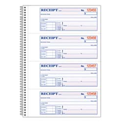 Adams Sc1182 Money Receipt Book Spiral 2-Part 7-5/8-Inch X11-Inch 200/Bk We/Ca