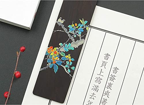 RIOMAN Bookmarks Metal Bookmark Bookmark Sprout Bookmarks Bookmark Handmade Wooden Bookmark,Classic Painted Bookmark Set,, is A Unique Gift for Teachers, Students (Color : B)