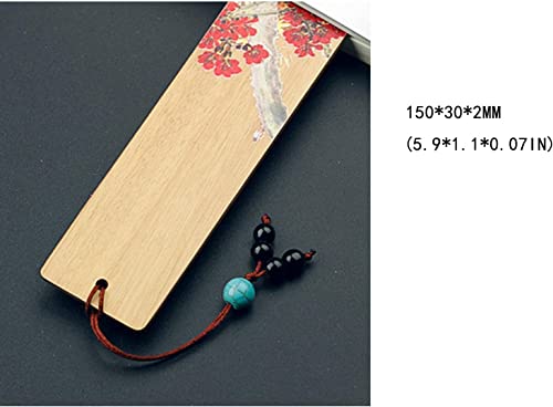RIOMAN Bookmarks Metal Bookmark Bookmark Sprout Bookmarks Bookmark Handmade Wooden Bookmark,Classic Painted Bookmark Set,, is A Unique Gift for Teachers, Students (Color : B)