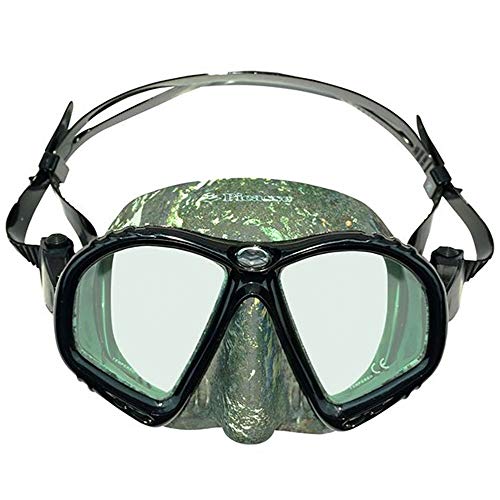 Picasso Must - Medium/Low Volume Freediving and Spearfishing Dive Mask (Choose Your Color Style – 2019 Editions) (Shadow CAMO)