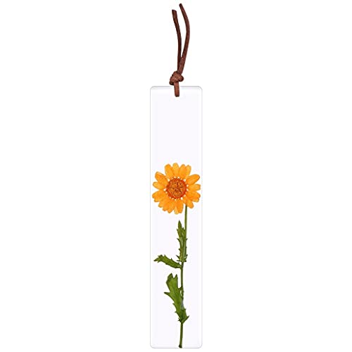 TJLSS Dried Flower Bookmark Leaf Vein Resin Flower Specimen Bookmark Natural Flower Reading Mark Book Markers School Supplies (Color : D)