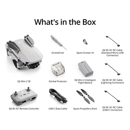 DJI Mini 2 SE Drone Bundle with 128GB microSD Card, Shoulder Bag, Anit-Collision Light, Landing Pad