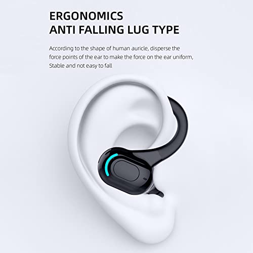 AZURAOKEY Bluetooth Headphones Wireless Earbuds, M-F8 Waterproof Hanging Single Ear Earbuds Bluetooth-Compatible 5.2 Noise Cancelling Sports Wireless Business Headphones Headset