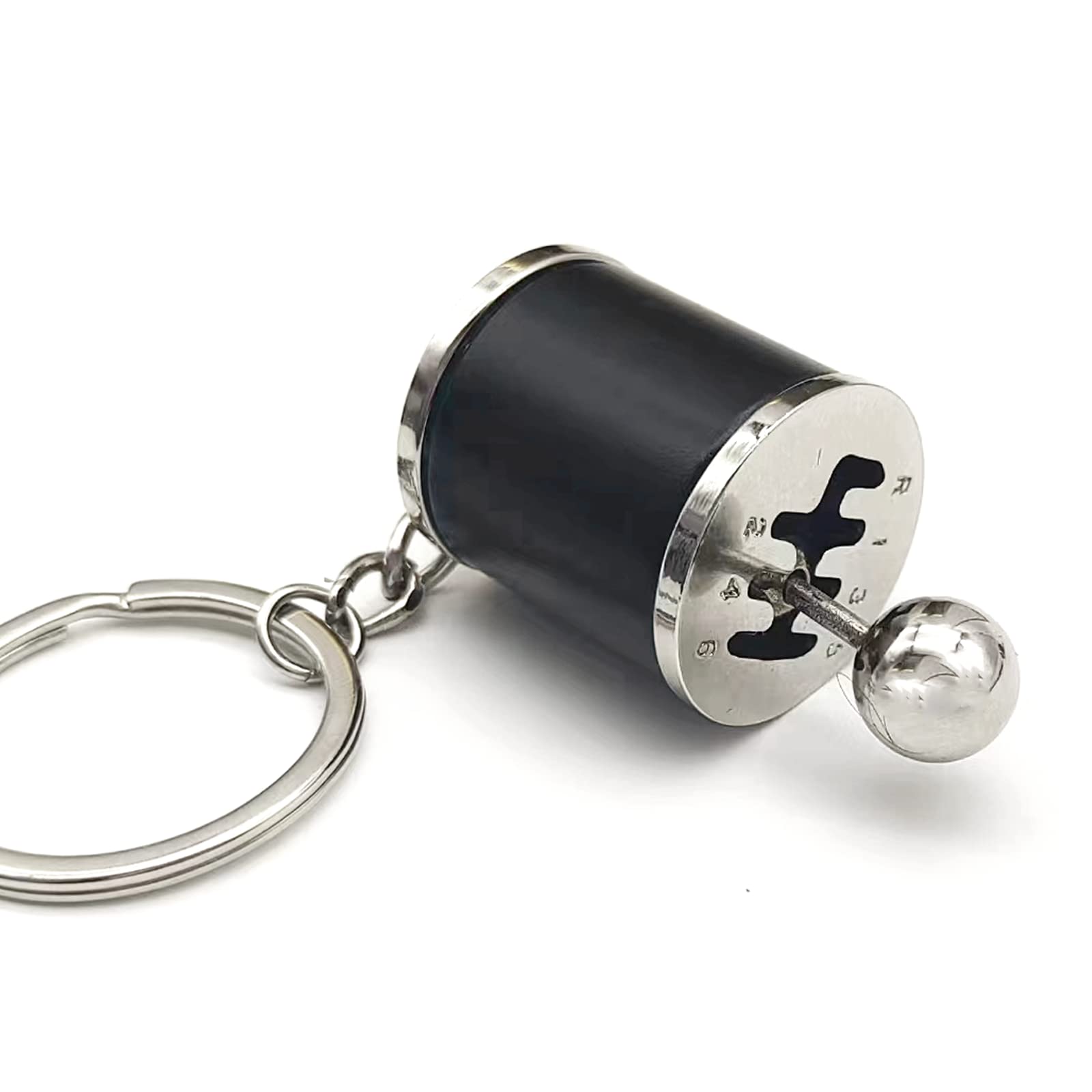 stymart Shifter Gear Keychain, 6 Speed Gear Box Shifter Keychain Key chain Ring, Mini Car Gear Shift Stick Knob Keyring, Car Key Fob Keychain Accessories(Black)