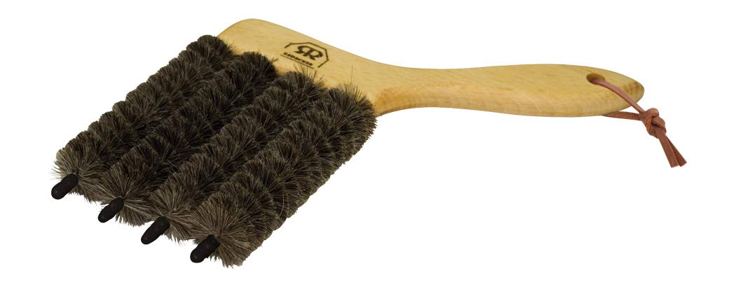 Redecker Dark Goat Hair - 4 in One - Venetian Blind Brush with Oiled Beechwood Handle, 4-3/4-Inches