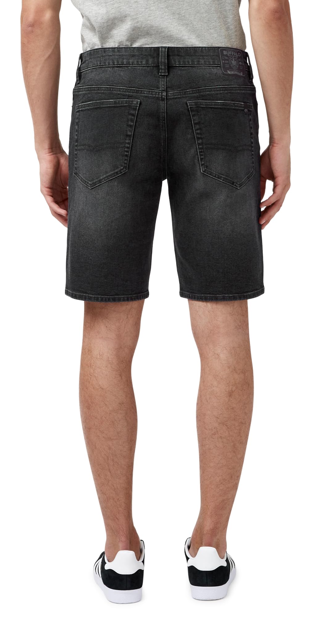 Buffalo David Bitton Men's Relaxed Straight Dean Denim Shorts, Black S23, 32