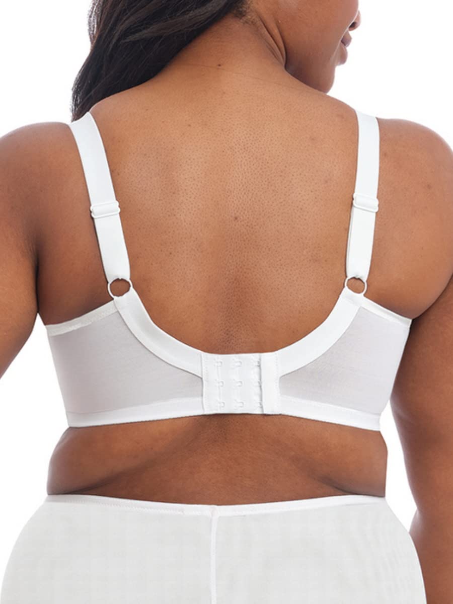 Elomi Women's Plus Size Brianna Strappy Underwire Plunge Bra, White, 40K