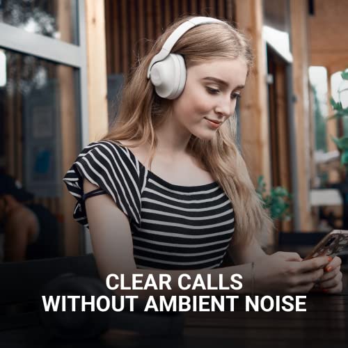 233621 Shell Noise Cancelling Headphones. Lightweight Over Ear ANC Bluetooth Headphones. Fast Charge, 60 Hours Playtime, Wireless Headphones with Call Noise Reduction for Improved Call Quality (Aqua)