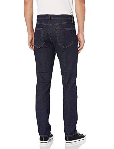 Amazon Essentials Men's Slim-Fit Comfort Stretch Jeans - Dark Blue, 34W x 28L (Previously Goodthreads)