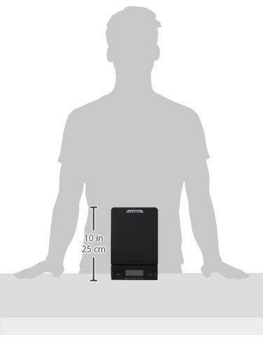 Accuteck 50 lb All-in-One Black Digital Shipping Postal Scale with Adapter (W-8250-50B)