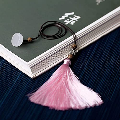 RIOMAN Bookmarks Metal Bookmark Bookmark Sprout Bookmarks Bookmark Small Fresh and Classical Style Bookmark,Bookmark with White Porcelain Pendant, is A Unique Gift (Color : C)