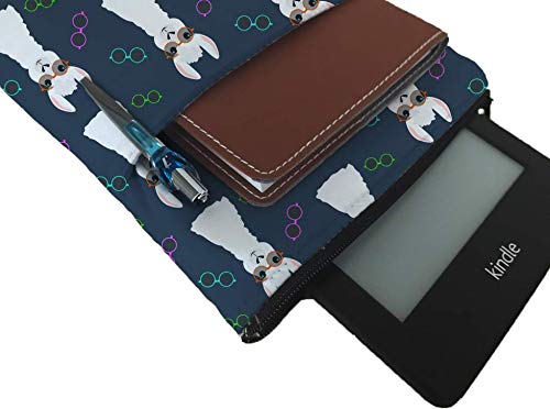 Nerdy Llama Book Sleeve - Book Cover for Hardcover and Paperback - Book Lover Gift - Notebooks and Pens Not Included