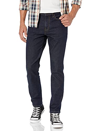 Amazon Essentials Men's Slim-Fit Comfort Stretch Jeans - Dark Blue, 34W x 28L (Previously Goodthreads)
