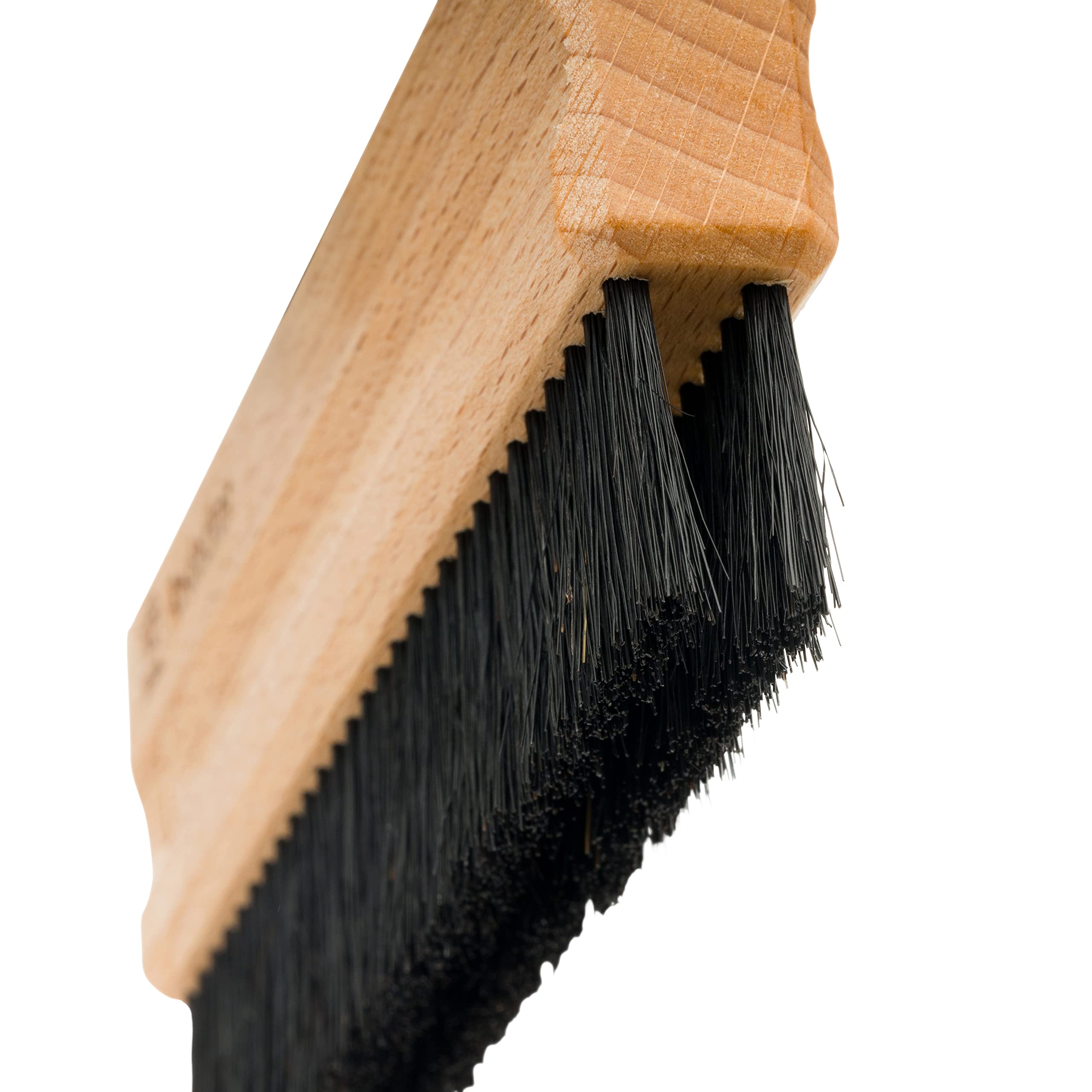 Redecker Fly Screen Brush, Stiff Pig Bristle, Oiled Beechwood Handle, Leather Hanging Loop, Made in Germany