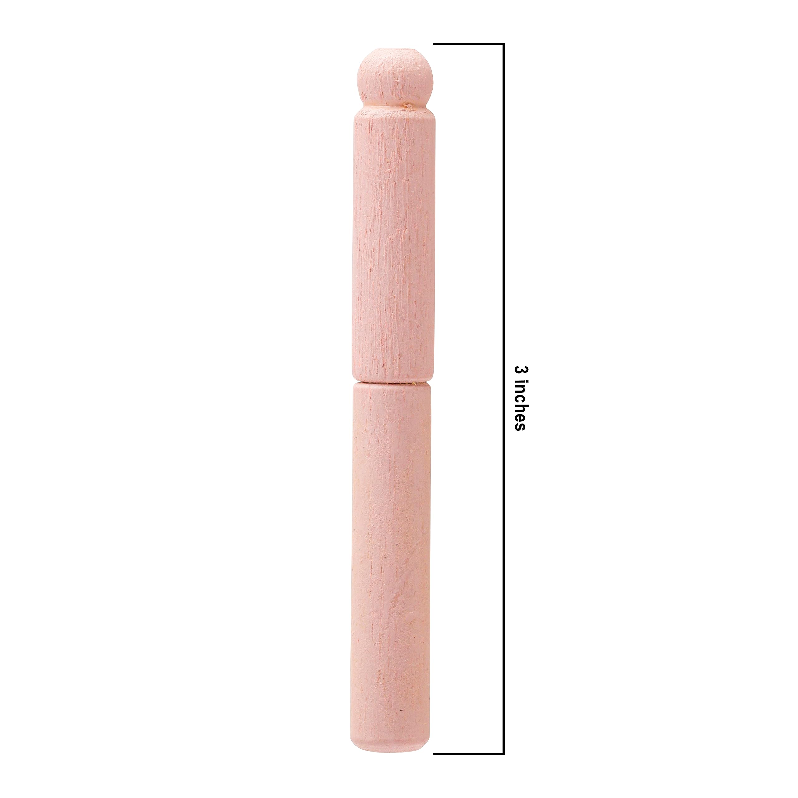 Redecker Ear Cleaner, Medical Grade Stainless Steel Loop-Shaped Tool for Earwax Removal with Hornbeam Wood Handle and Cover, Made in France, Light Rose