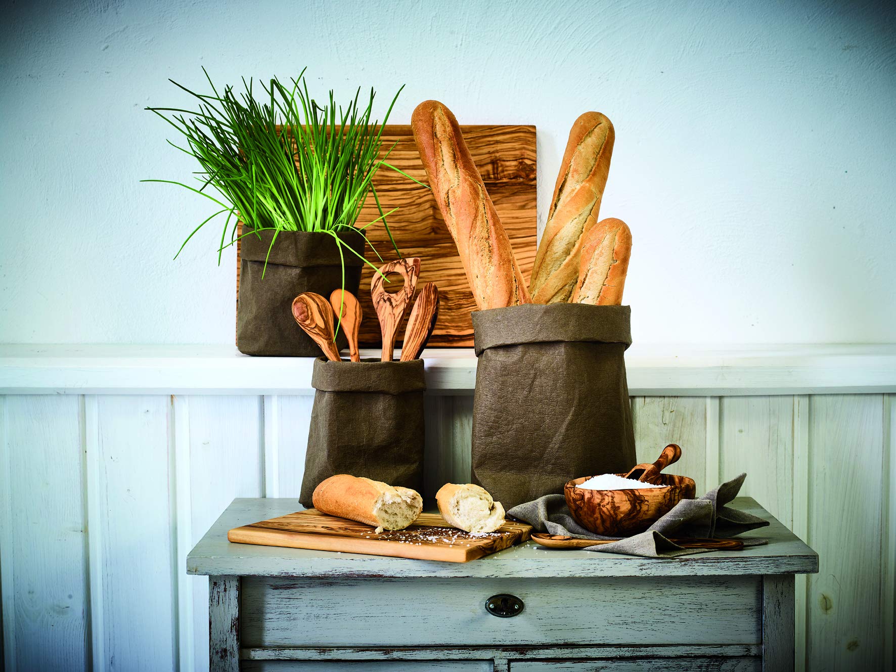 REDECKER Oiled Olive Wood Cooking Spoon with Hole, 11-7/8-Inches - Wooden Risotto Spoon with Hole - Risotto Spoons - Wooden Spoon With a Hole In the Center - Wood Spoon with a Hole