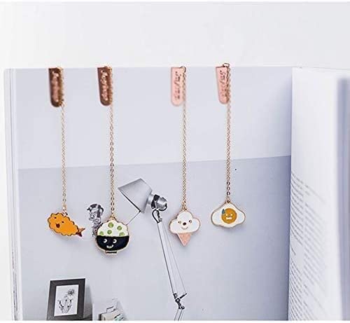 RIOMAN Bookmarks Metal Bookmark Bookmark Sprout Bookmarks Bookmark 4pcs Metal Creative Bookmark, Student Cute Pendant Stationery Book Pendant, Anime Bookmark