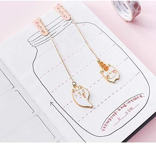 RIOMAN Bookmarks Metal Bookmark Bookmark Sprout Bookmarks Bookmark 4pcs Metal Creative Bookmark, Student Cute Pendant Stationery Book Pendant, Anime Bookmark