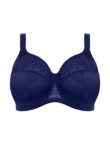 Elomi Women's Plus Size Cate Underwire Full Cup Banded Bra, Ink, 40K