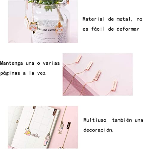 RIOMAN Bookmarks Metal Bookmark Bookmark Sprout Bookmarks Bookmark 4pcs Metal Creative Bookmark, Student Cute Pendant Stationery Book Pendant, Anime Bookmark