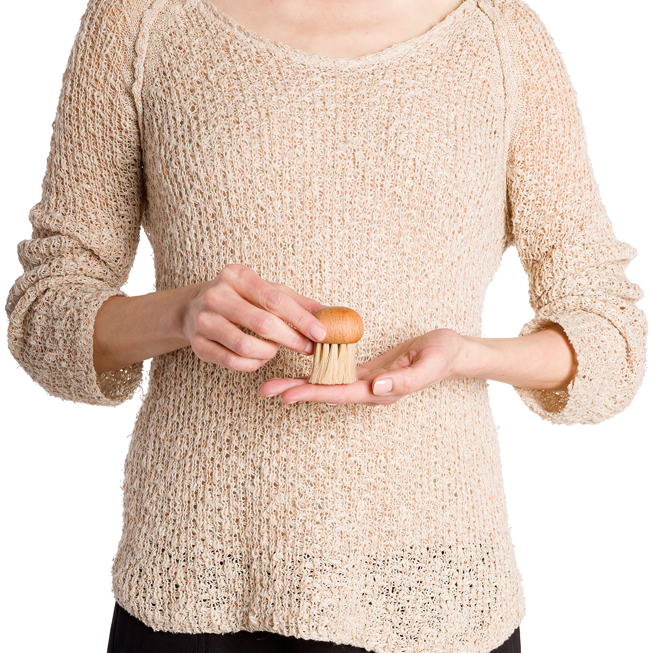 Redecker Mushroom Brush Set, Oiled Beechwood Handles, Natural Pig and Horsehair Bristles, Gently and Thoroughly Clean Mushrooms Without Water, Made in Germany