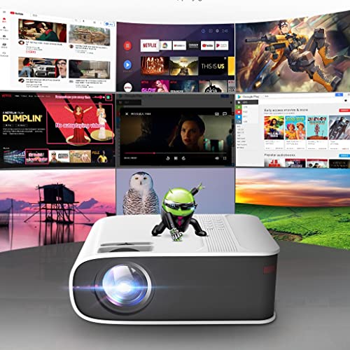 CXDTBH W32 Mini Projector Full 1080p Android 10 Support 4k Decoding Video Projector Led Beamer Home Theater for Phone Cinema ( Size : Basic Version )