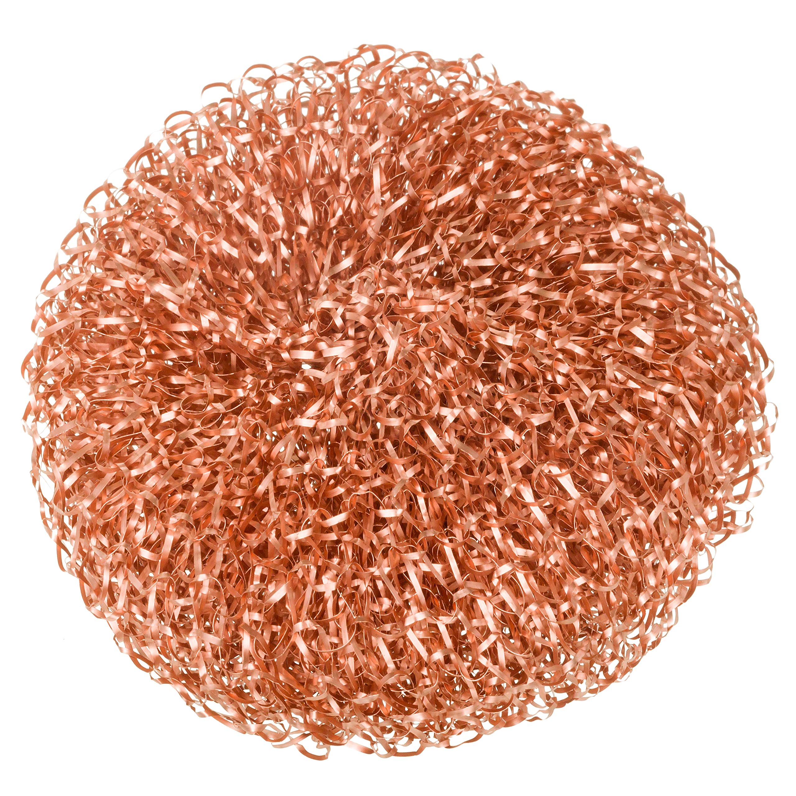 REDECKER Real Copper Thread Pot Scrubber - Woven Double Layers for Extra Strength - Gently Remove Even Persistent Dirt Long Lasting, Set of 2 - Copper Scrubbers - Copper Sponge Scrubber