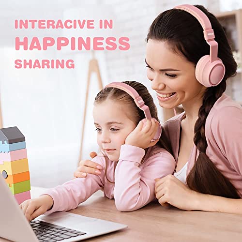 MIDOLA Kids Headphone Wired Over Ear Foldable Noise Protection Light Stereo Headset with Inline Cable AUX 3.5mm Mic for Young Boy Girl Child Travel School Pad Notebook Laptop Tablet Blue