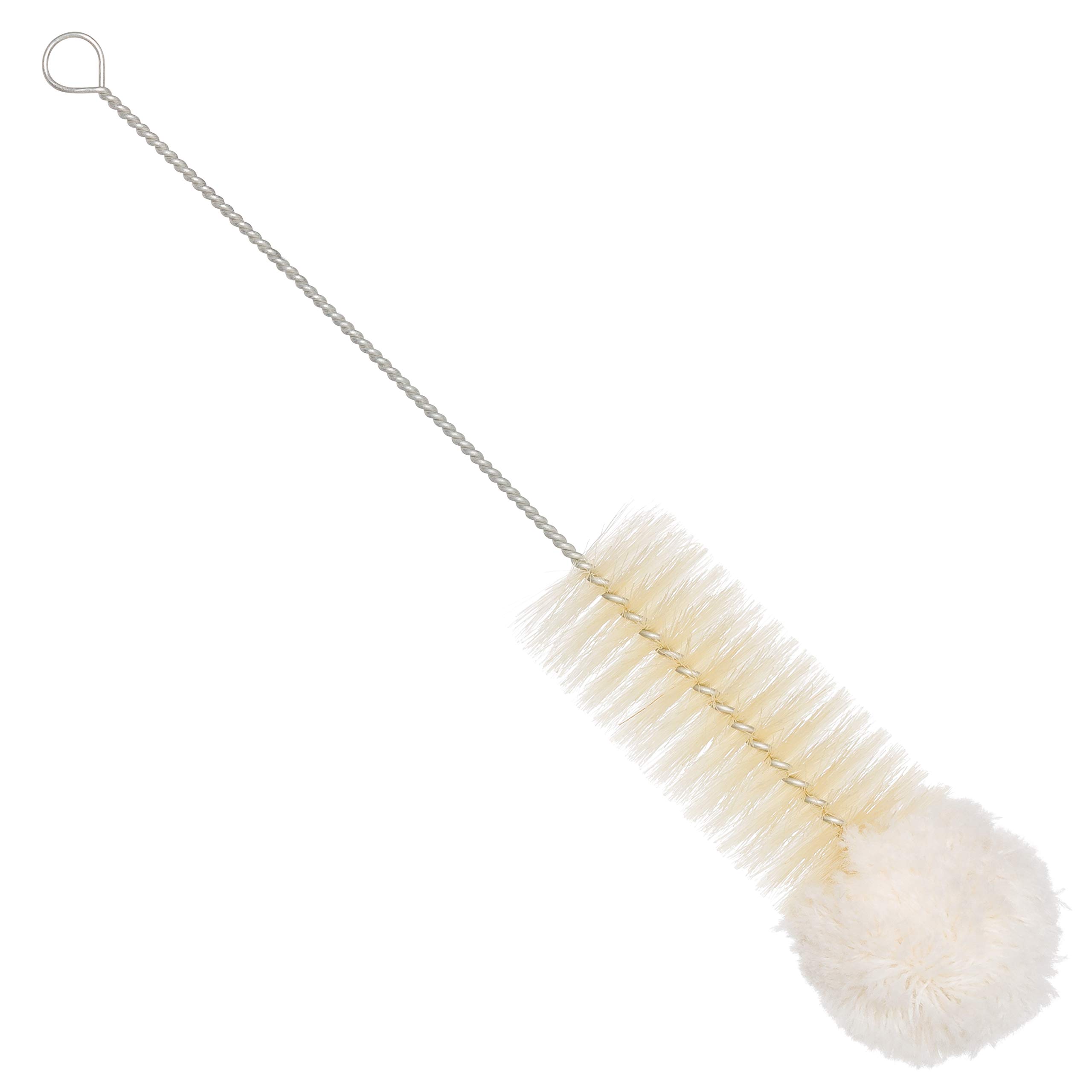 Redecker Natural Pig Bristle and Cotton Cleaning Brush, 12-5/8-Inches