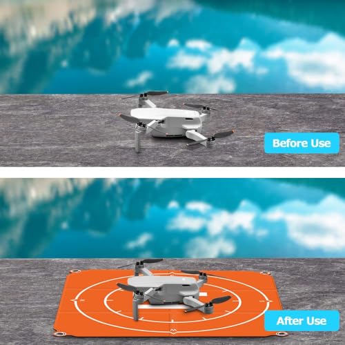 DJI Mini 4 Pro Foldable Landing Mat, Waterproof Helipad for DJI Mini 4 Pro, Air 3, Mini 3, Mavic 2 Pro, FPV (20inch)