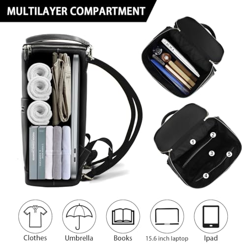 LAPOLAR Travel Backpack, Business Travel Laptop Backpack for Men, 15.6 inch Computer Bag Flap Backpack
