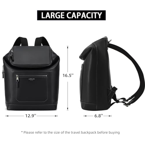 LAPOLAR Travel Backpack, Business Travel Laptop Backpack for Men, 15.6 inch Computer Bag Flap Backpack